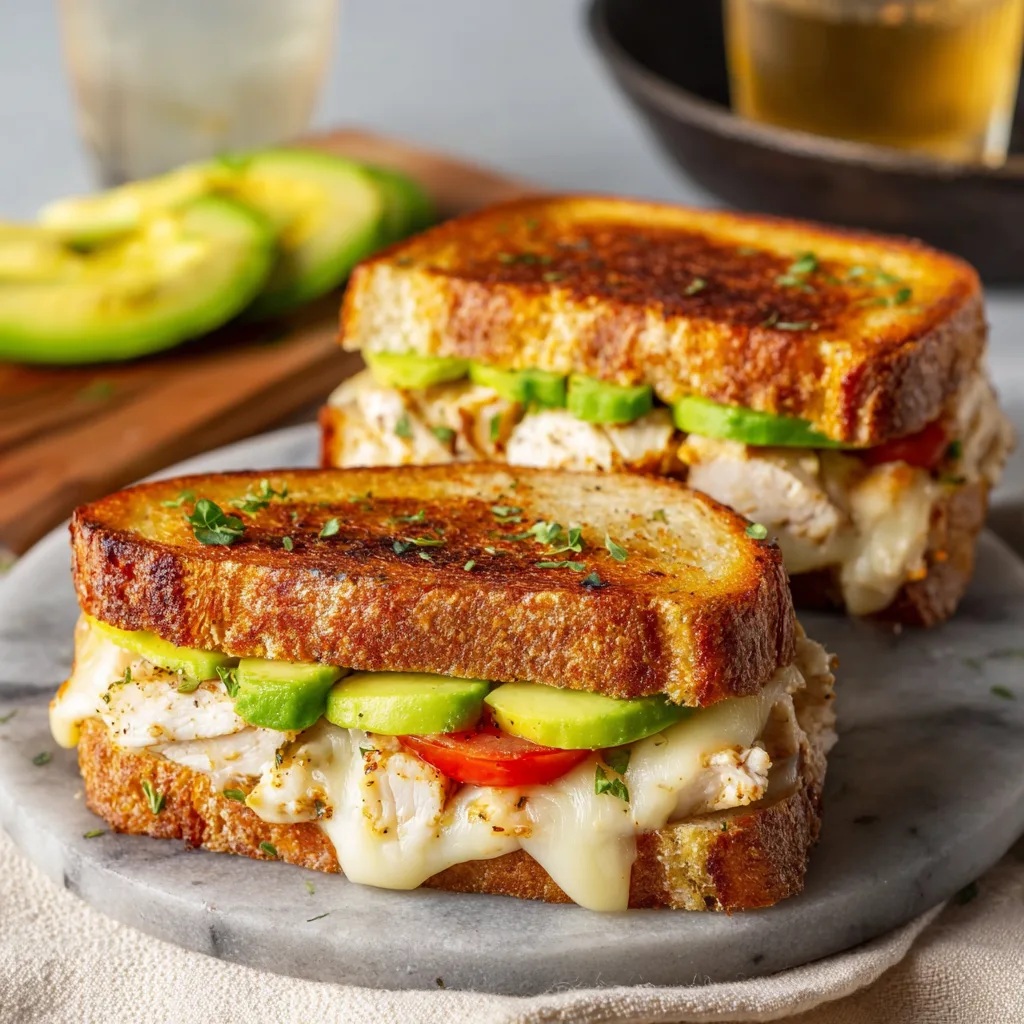 Chicken Avocado Melt Sandwich - christyrecipes.com